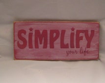 Popular items for simplify signs on Etsy