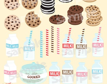 Milk and cookies sweets clipart clip art milk biscuits
