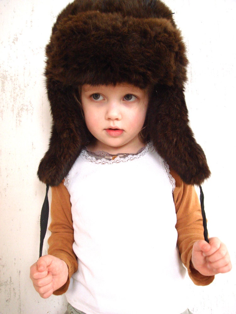 Vintage Ushanka, Traditional Russian Winter hat, Fur hat, Size S/M