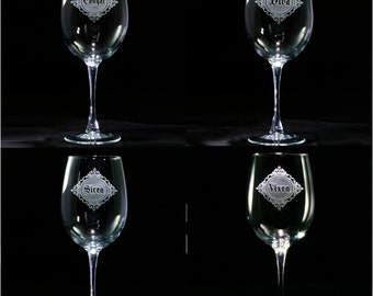 Diva wine glass | Etsy