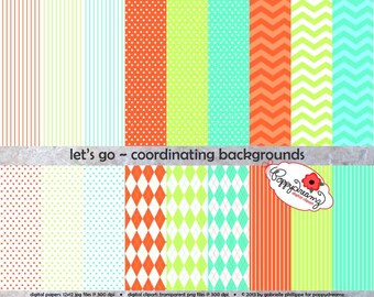 Peacock: Digital Scrapbook Paper Pack 300 dpi 10 digital