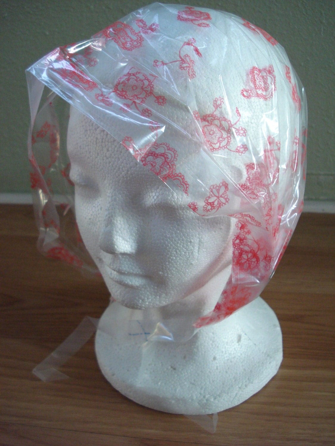 Vintage 1960s Plastic Rain Bonnet 2013252