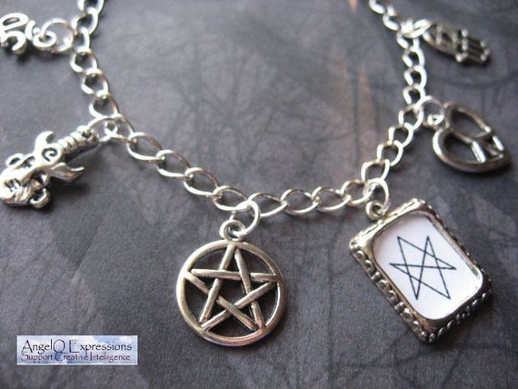 Supernatural Protection Symbols Charm Bracelet V.11