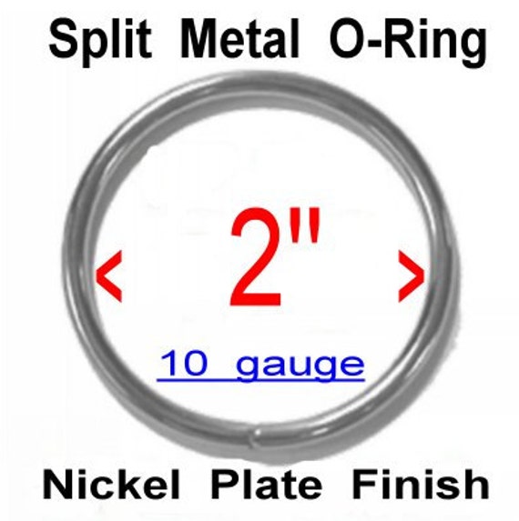 10 PIECES 2 Metal Split O Ring 2 inch NICKEL Plate