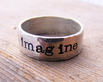 Popular items for hand stamped ring on Etsy