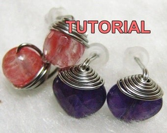 WIRE JEWELRY TUTORIAL Wire Wrapped Rose Earrings