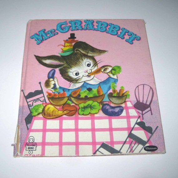 Mr Grabbit the Rabbit Vintage 1950s Children's Book by