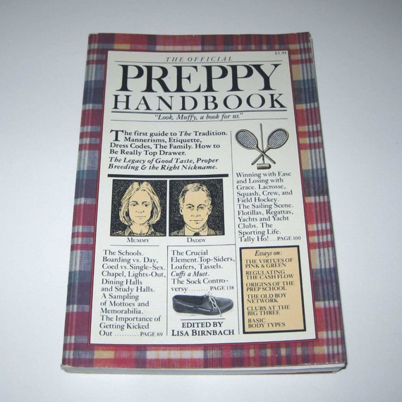 The Official Preppy Handbook Vintage 1980s Book by Lisa