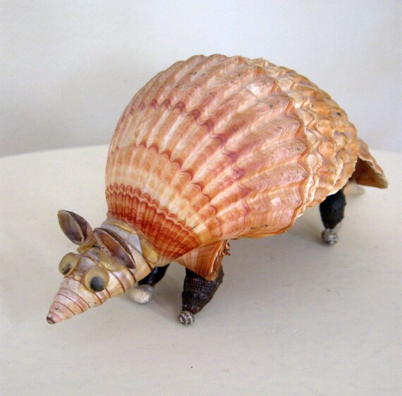 Natural Sea Shell Pet Armadillo by Somethingcharming on Etsy