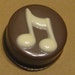 Music note chocolate covered sandwich cookie Oreo one dozen
