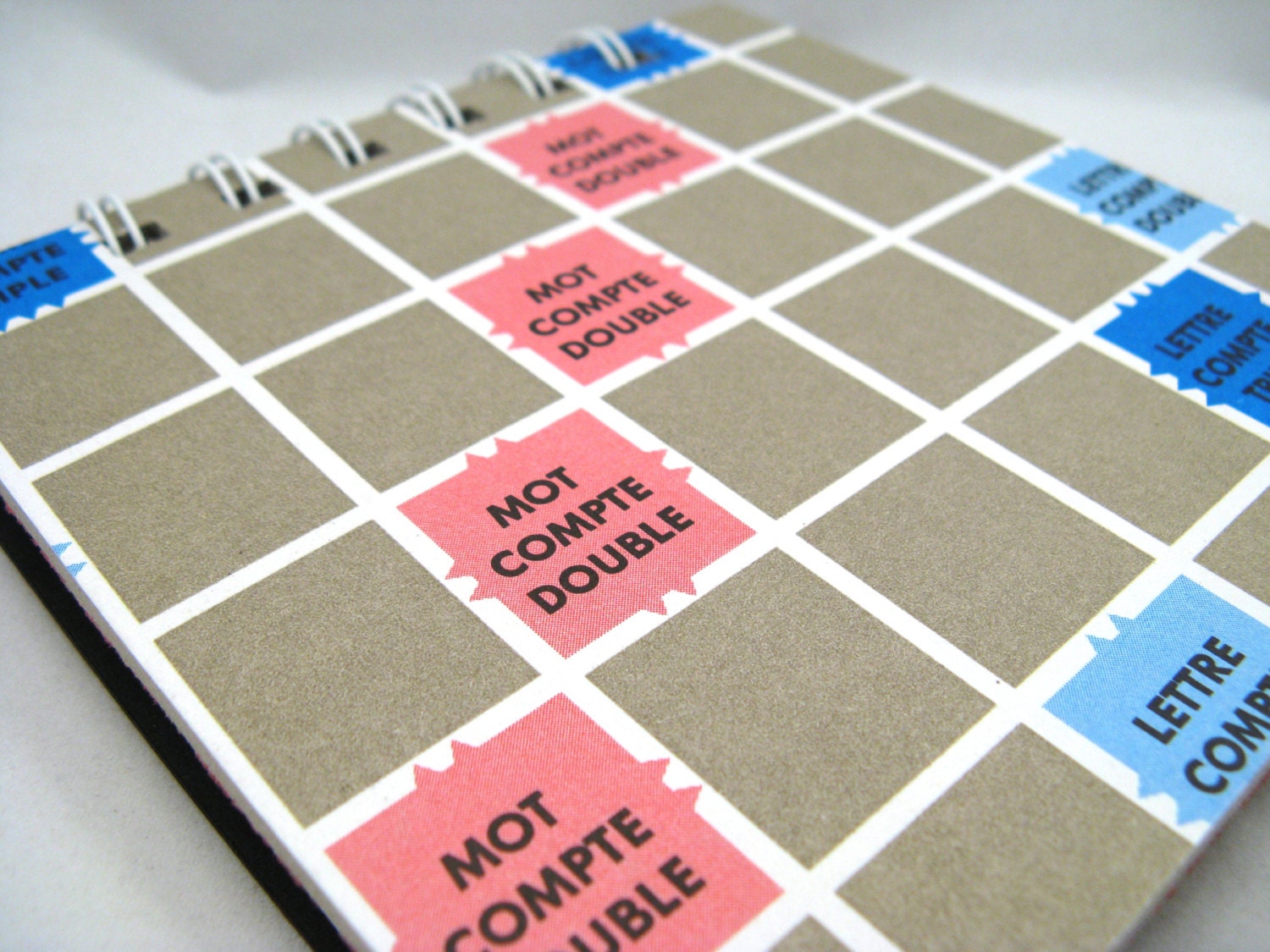 French Scrabble game board notepad medium