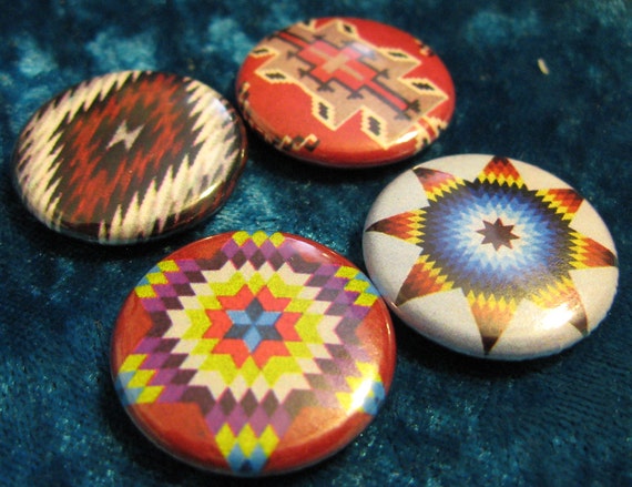 Textiles Native American Button Set by NativeAndPilgrim on Etsy