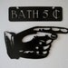Metal Bath Sign