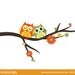 Owl Love Birds Almost Autumn Digital Clip Art
