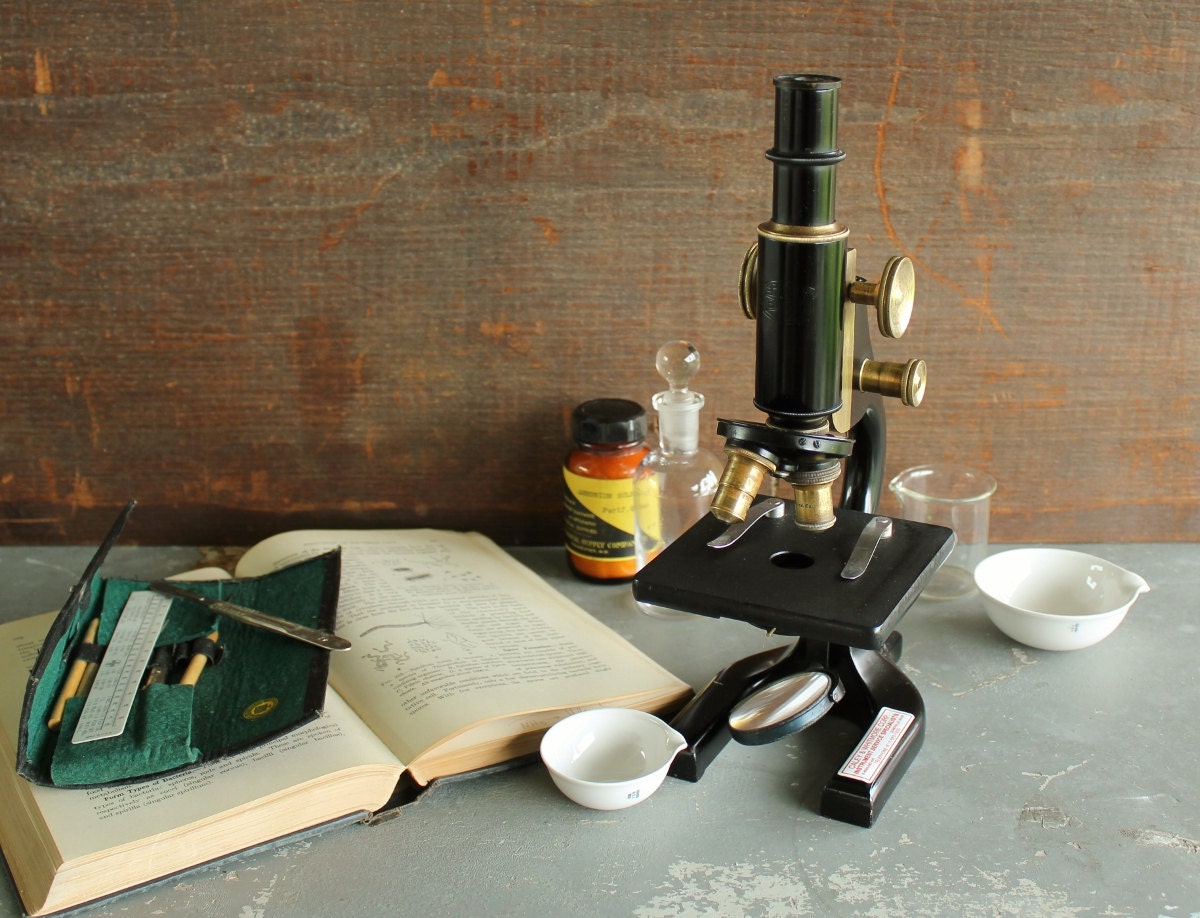 Vintage Brass Spencer Laboratory Microscope