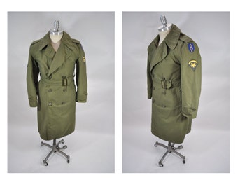 vintage military parka army coat jacket korean war small short field jacket