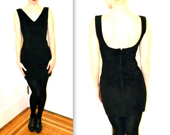 Suede leather dress | Etsy