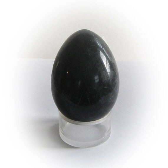 Basanite Black Jasper Large 2.75 Inch Egg RESERVED FOR DAVID