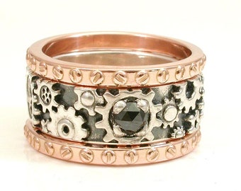 Popular items for gold gear ring on Etsy