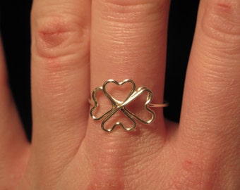 4 leaf clover ring | Etsy