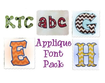 Toon Applique Machine Embroidery Font by RivermillEmbroidery