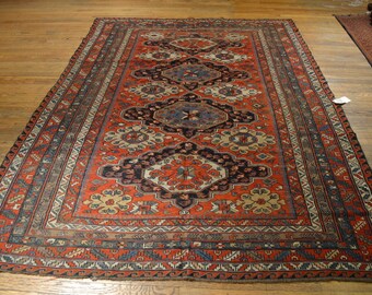 776 size 6.9 x 9 Antique Sumak Kilim / Oriental rug