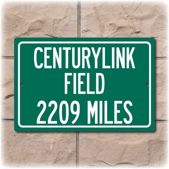 Personalized Highway Distance Sign To: CenturyLink by Travelsigns