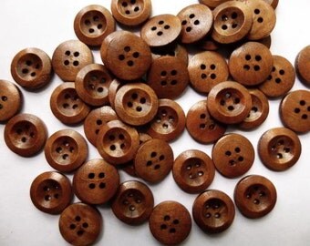 Wooden button | Etsy