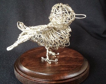 Wire bird sculpture | Etsy