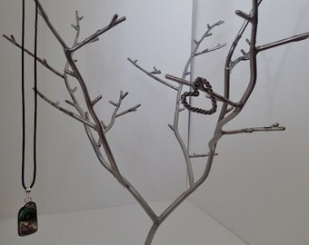 Hand Welded Stainless Steel Jewelry Tree with Sandblasted finish - LARGE