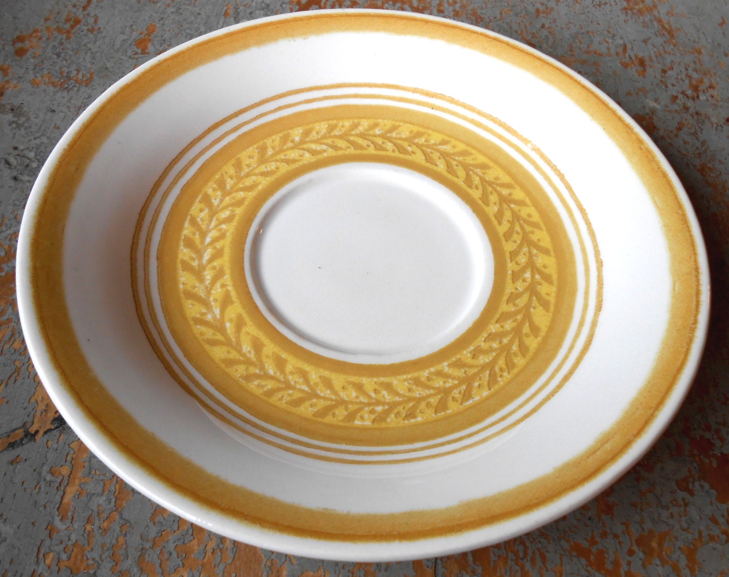 Vintage Plate, Saucer, Gold, Mustard, Yellow, Cake Plate, Tea Cup ...