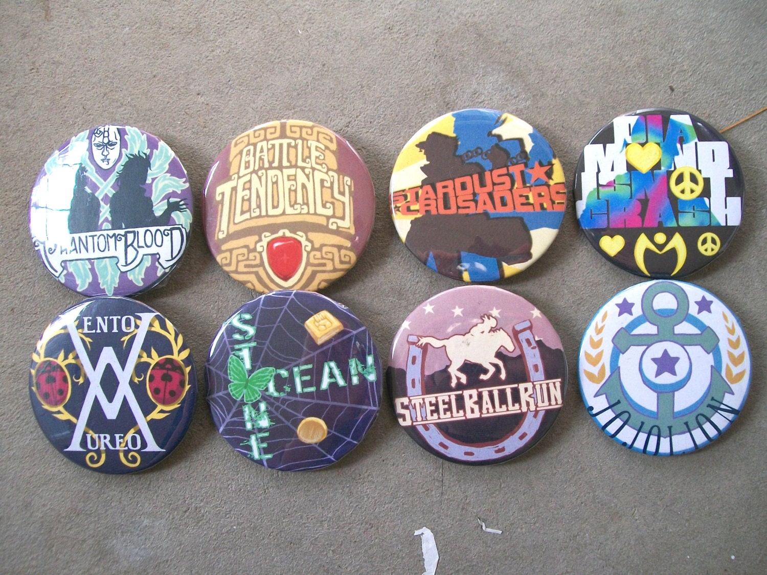 JoJo’s Bizarre Adventure series 2 1/4″ Pinback Buttons | The Best ...