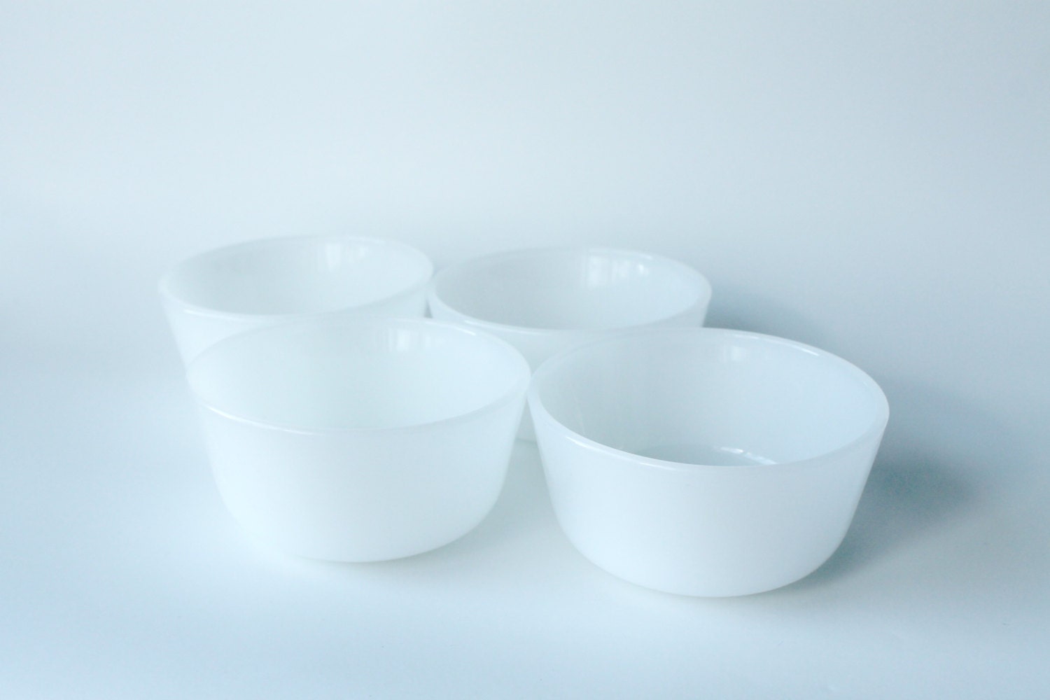 Set of 4 Anchor Hocking Fire King Milk Glass Custard Bowls – Haute Juice