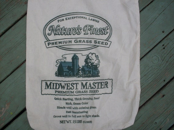 Cloth Seed Bag Fabric Feed Sack Natures Finest Midwest