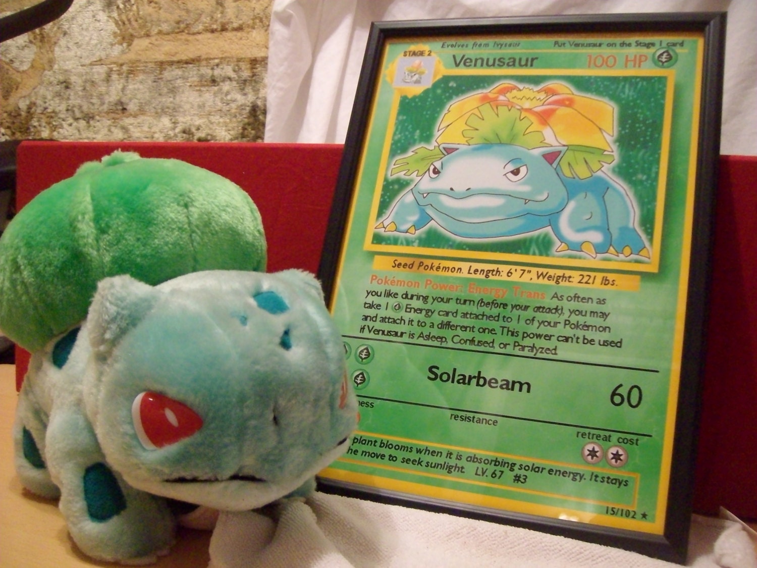 Retro Venusaur A4 Pokémon Card Poster