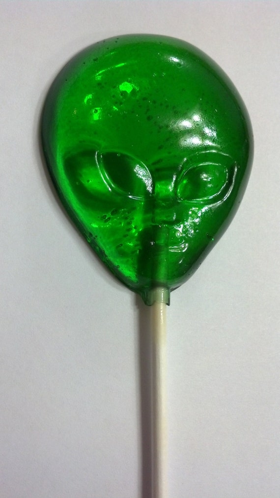 1 dz Hard Candy Round Alien Shaped Lollipop Party Favors w ...