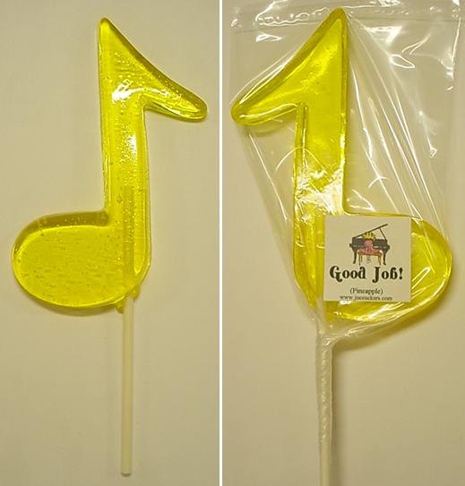 1 dz Hard Candy Musical Note Shaped Lollipop Party Favors w/