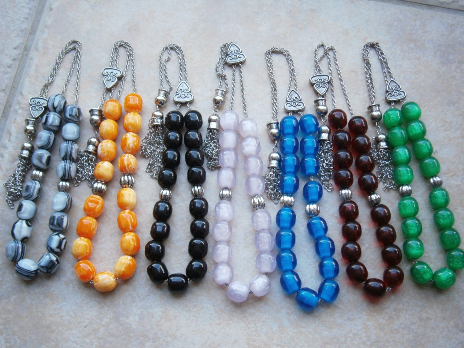 Various GREEK METAL Chain KOMBOLOI worry beads begleri handra
