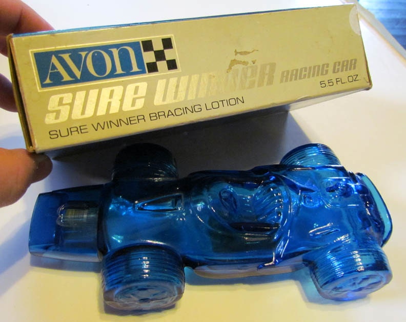 Vintage Avon Sure Winner Racing car Decanter / Bottle with