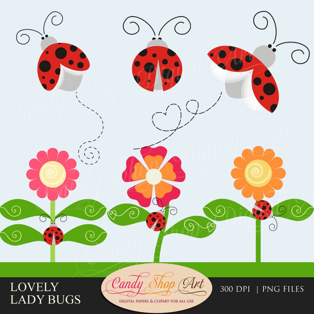 Instant Download Lovely Ladybug Clip Art Ladybug Clipart