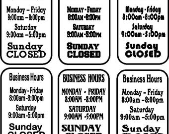 Popular items for business hours on Etsy