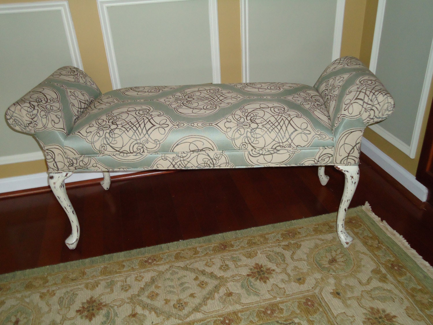 Custom Designed Queen Anne Bench with Shabby Chic Legs-****Free ...