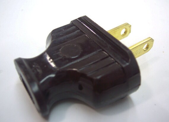 Electrical Plugs 5-Pack Vintage Style Dark Brown