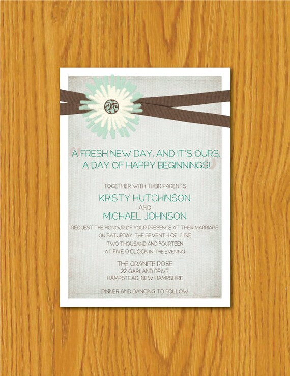 Items similar to Digital Wedding Invitation Template on Etsy