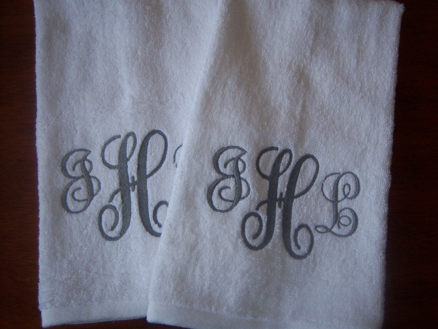 Personalized Monogrammed Hand Towels Choose Your Thread Color