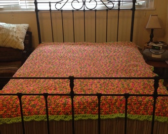 Crochet bed cover | Etsy