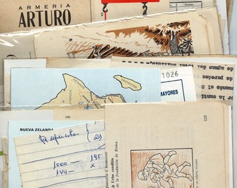 20 Vintage spanish ephemera pack by BlueGrizzlePapers on Etsy