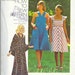 1970s Simplicity 7332 Junior/Misses Dress in Two Lengths and