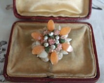 Unique shell brooch related items | Etsy