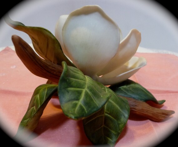 Lenox Porcelain Magnolia Figurine Garden Flowers Collection